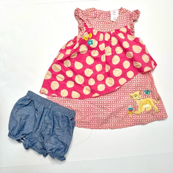 Disney | Dresses | Vintage Disney Lion King Simba Polka Dot Dress ...